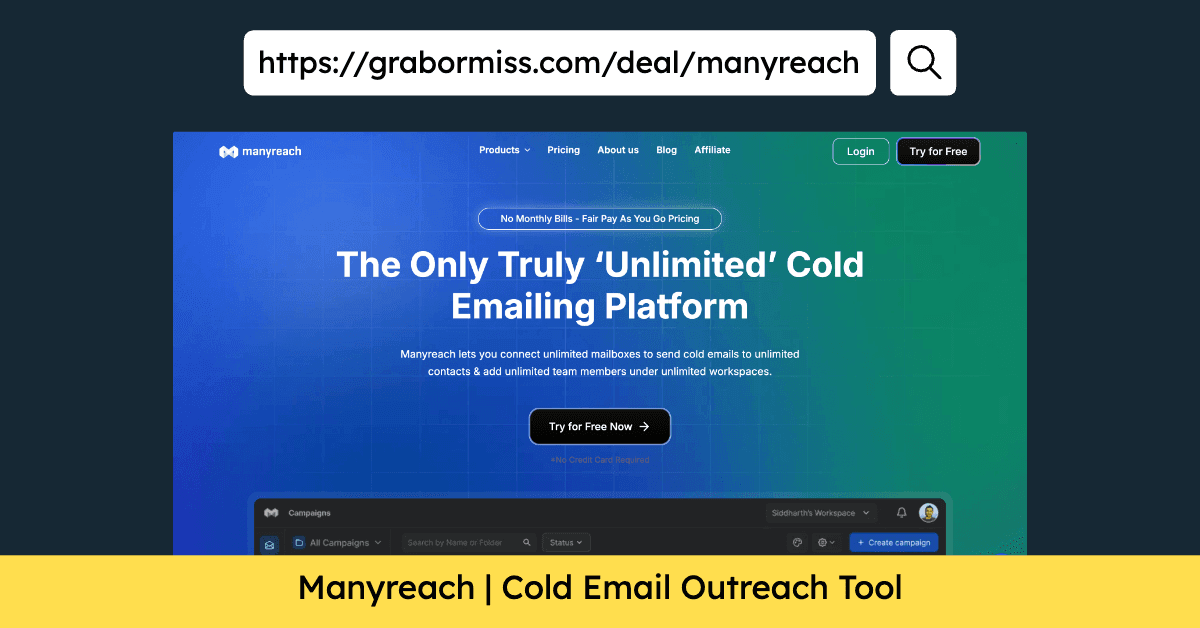 Manyreach Lifetime Deal | Black Friday Offer | AI Cold Email